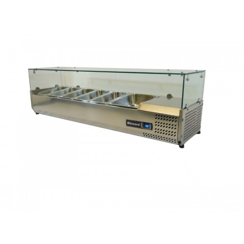 Blizzard TOP1500CR: 5 x 1/3 + 1/2 GN Refrigerated Counter Top Servery ...