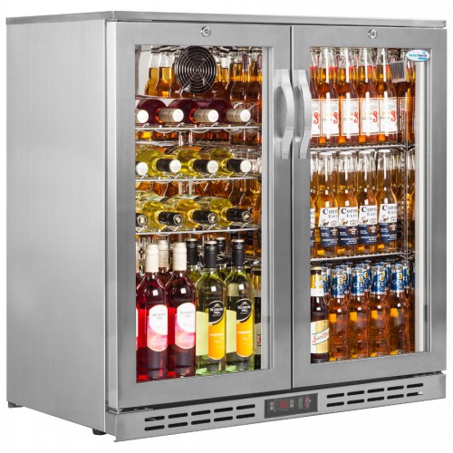 Interlevin PD20H SS: 210Ltr Hinged Double door Back Bar Cooler ...